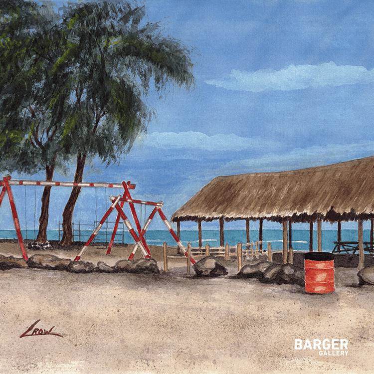 Miloli’i Halau painting by Donna Crow- Barger Gallery